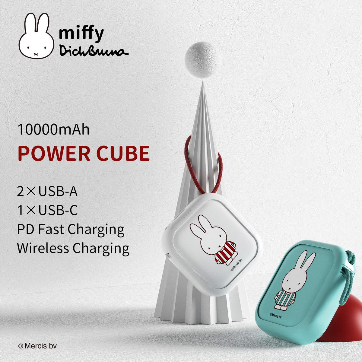 MIPOW x Miffy 20W PD Wireless Power Bank 10000 mAh 20W PD Fast Charging ...