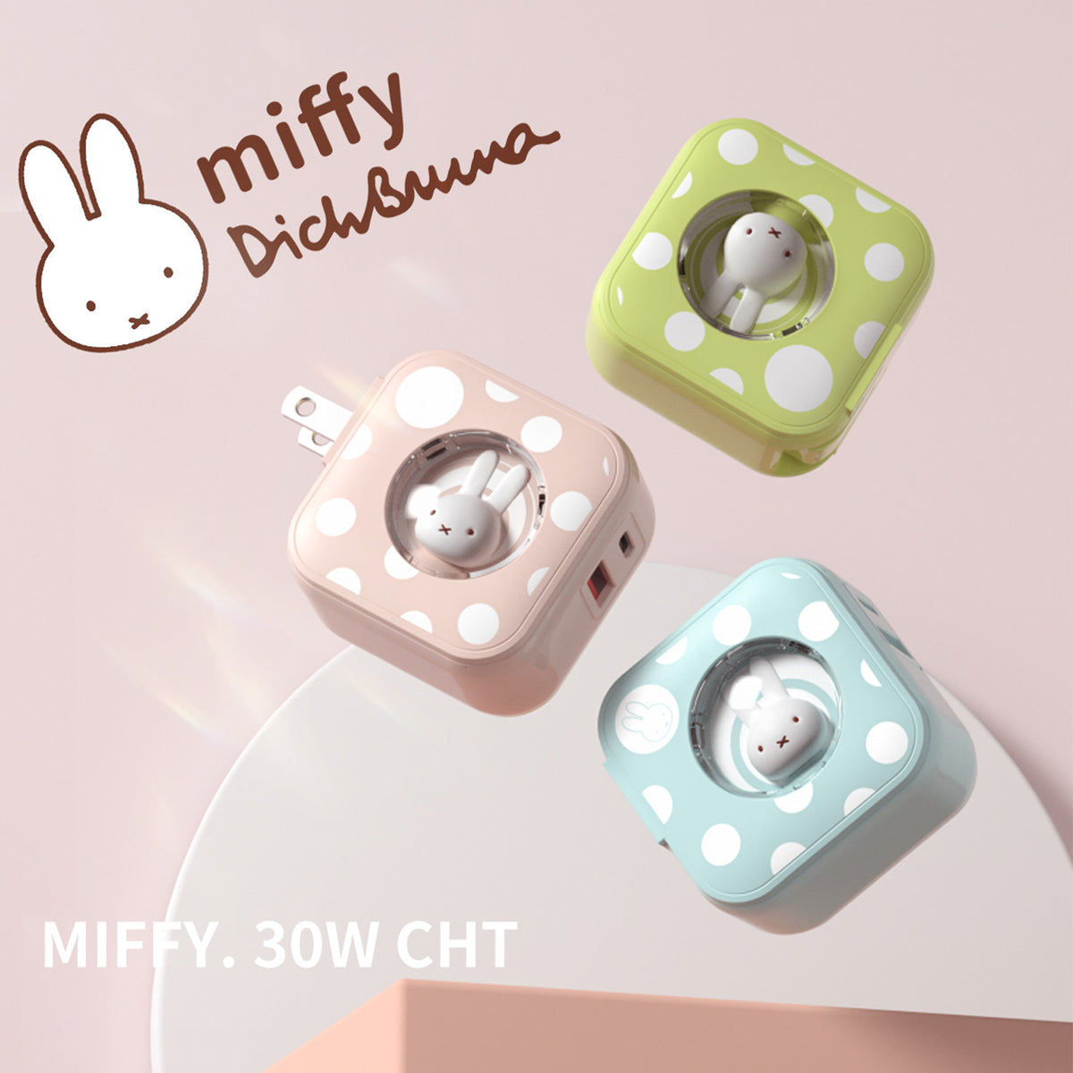 Miffy x Mipow 30W PD USB-C Power Adapter Wall Charger 2 Ports w ...