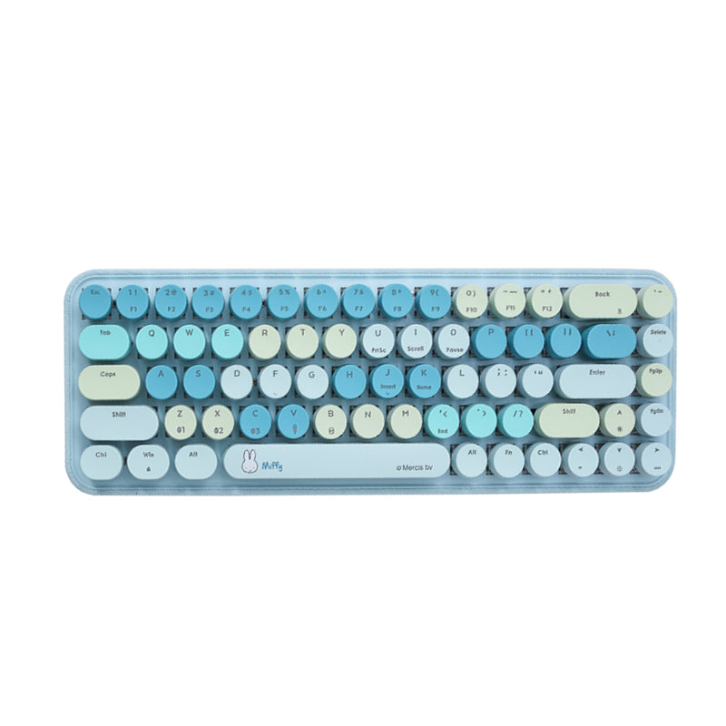 Miffy 68Keys Typewriter Style Mechanical Wireless Keyboard 3 Connect ...